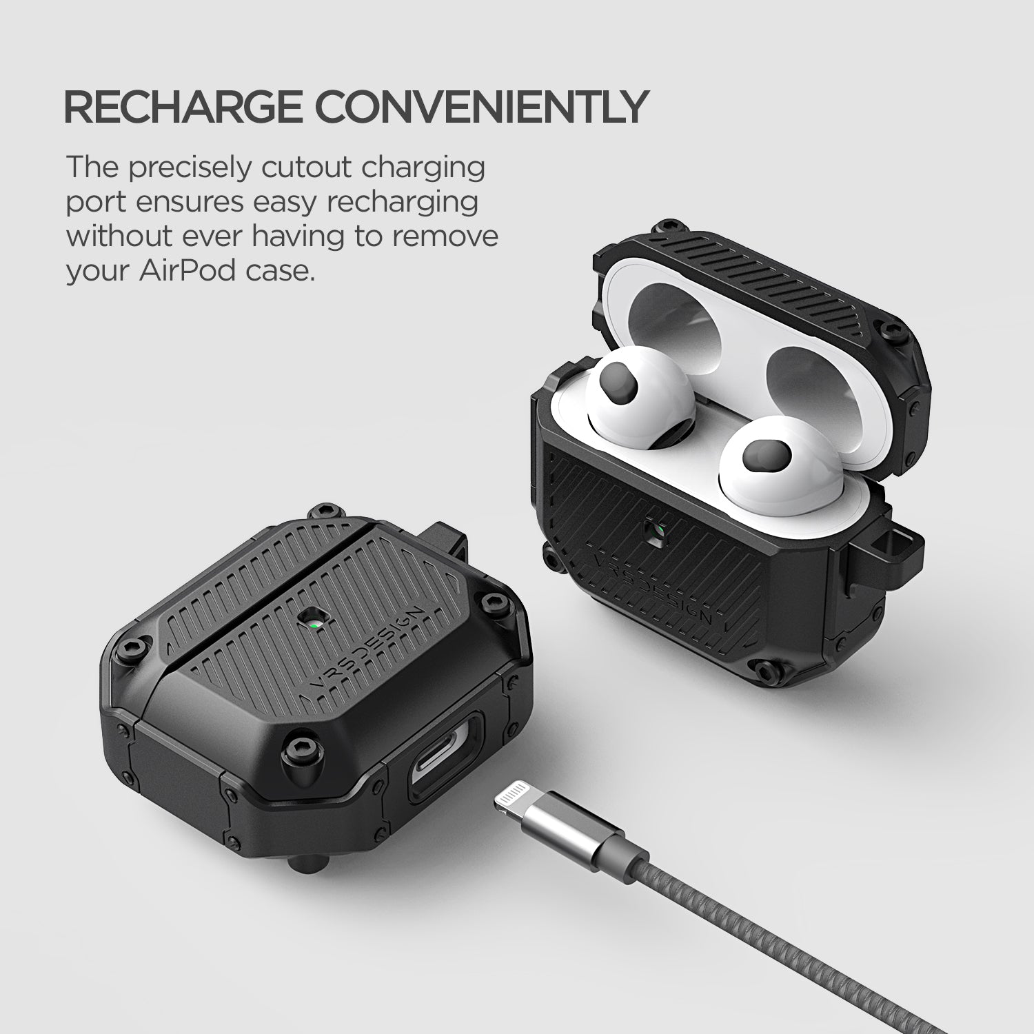 Apple AirPods 3 Premium Active Fit earbuds Case with Carabiner – VRS Design